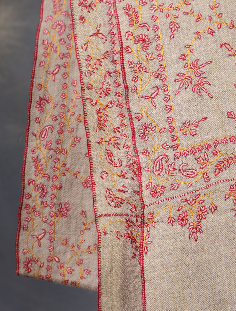 Buy Blue Jali Embroidery Cashmere Pashmina Shawl – purekashmir.com